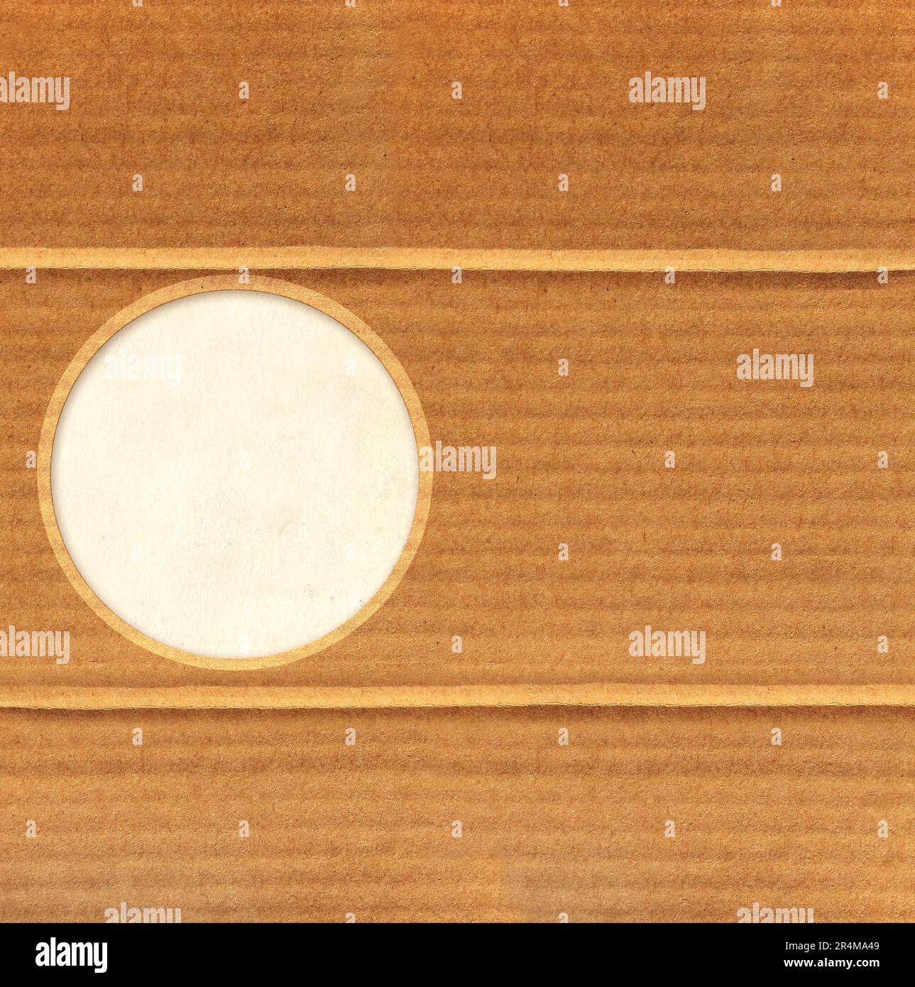 Horizontal banner with frame from recycled carton material. Sustainable ...