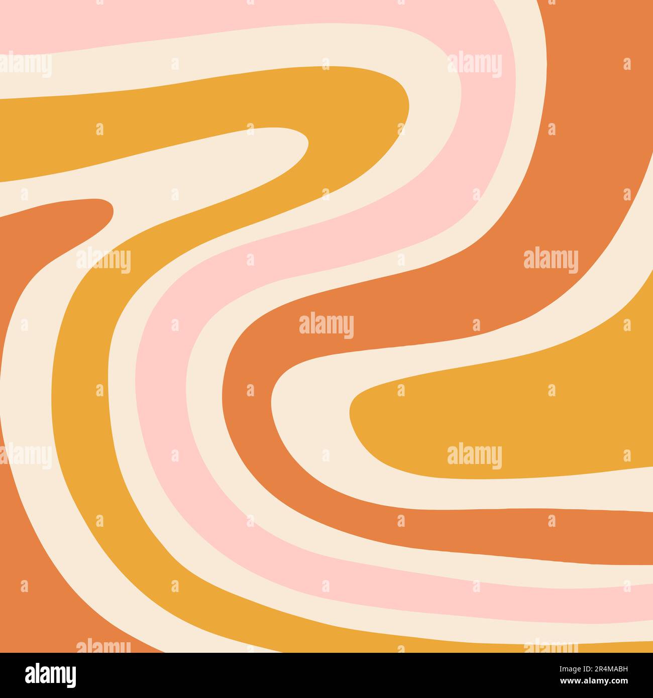 Retro Marble Background, Groovy 70s Wavy Pattern Stock Vector Image ...