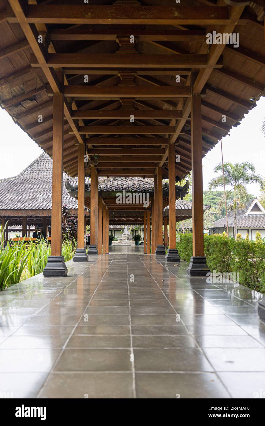 Java, Indonesia - April, 2023: Javanese traditional house building in ...