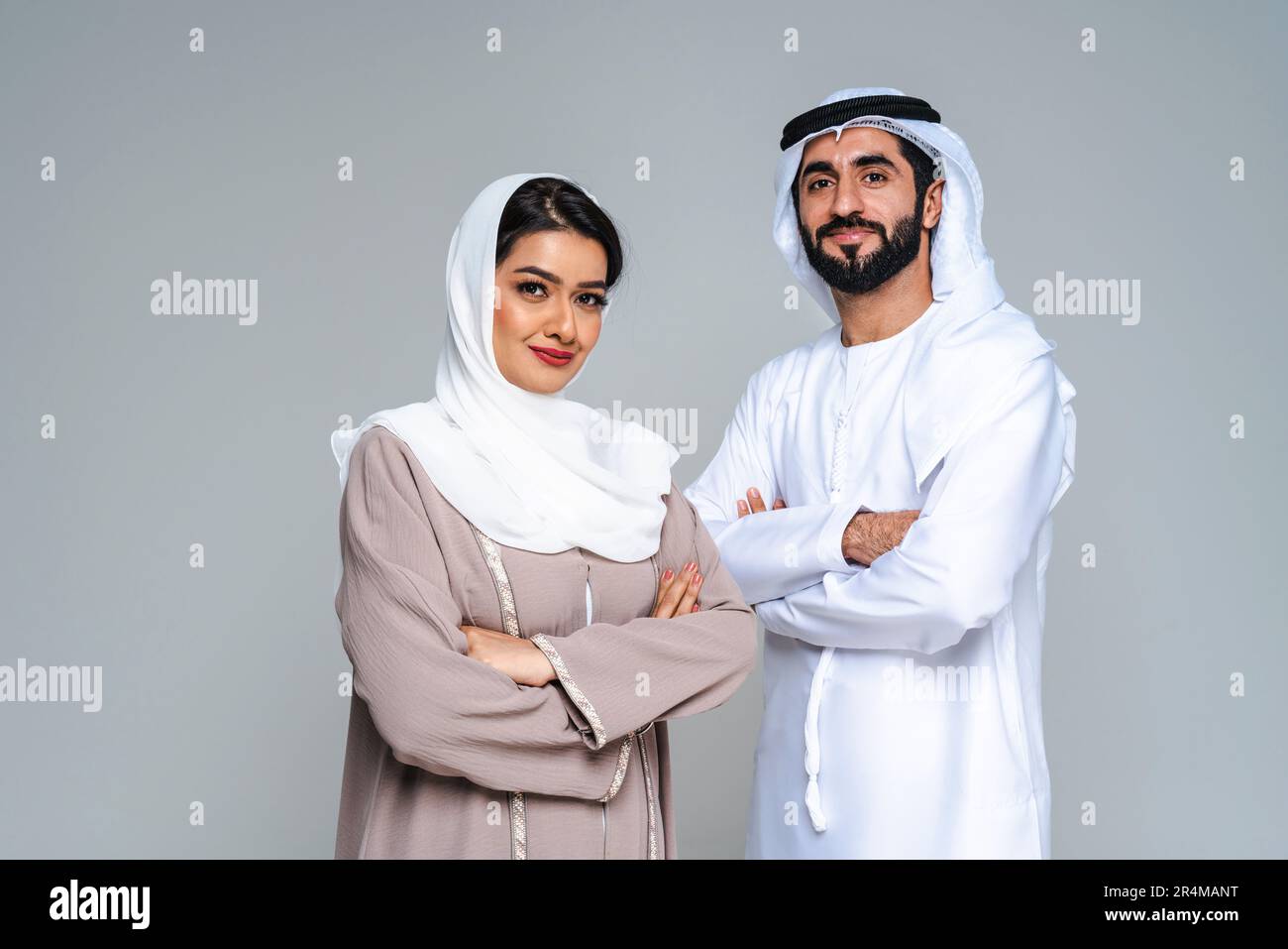 Beautiful arab middle-eastern happy couple of lovers wearing ...