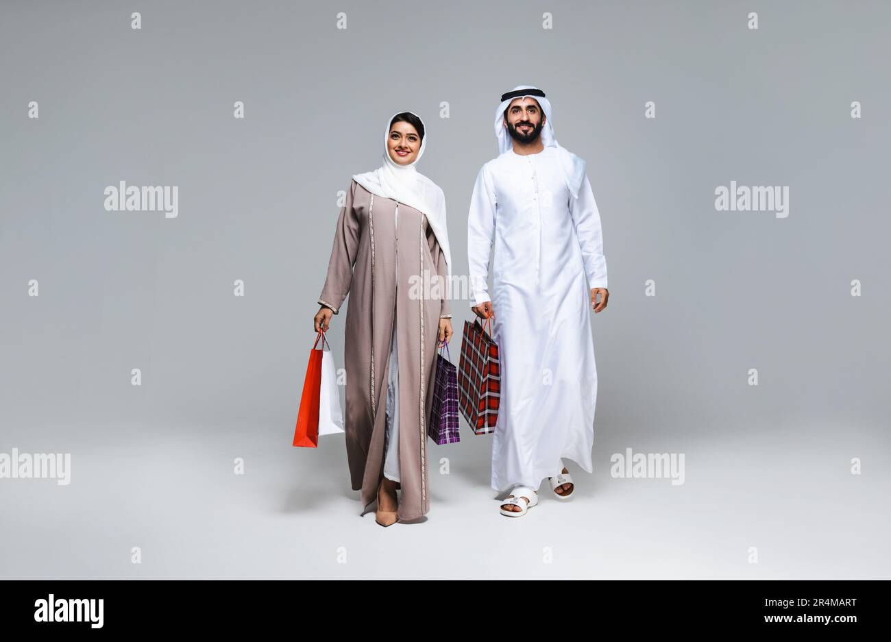Beautiful arab middle-eastern happy couple of lovers wearing ...