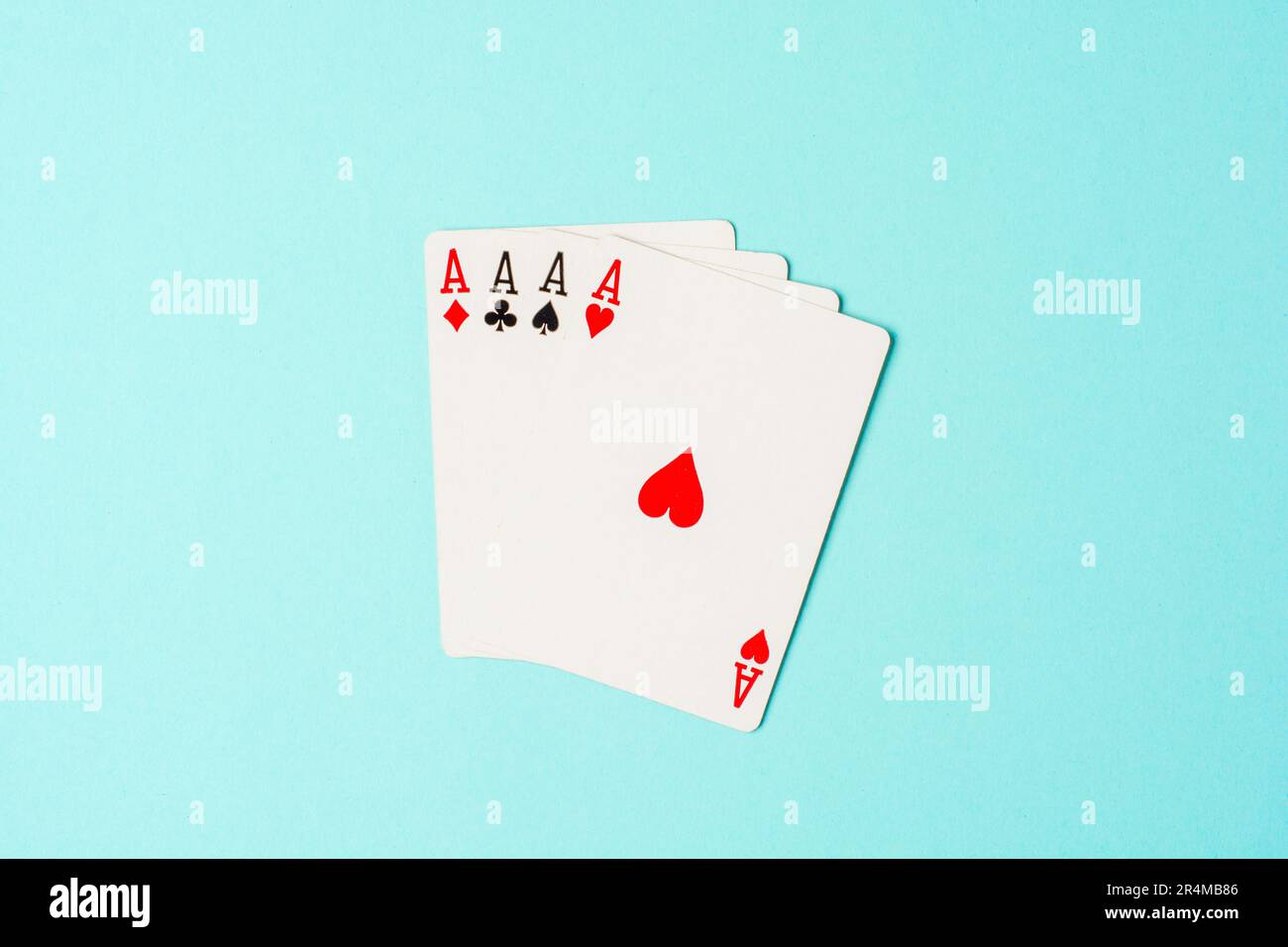 combination four ace popular card game poker Stock Photo - Alamy