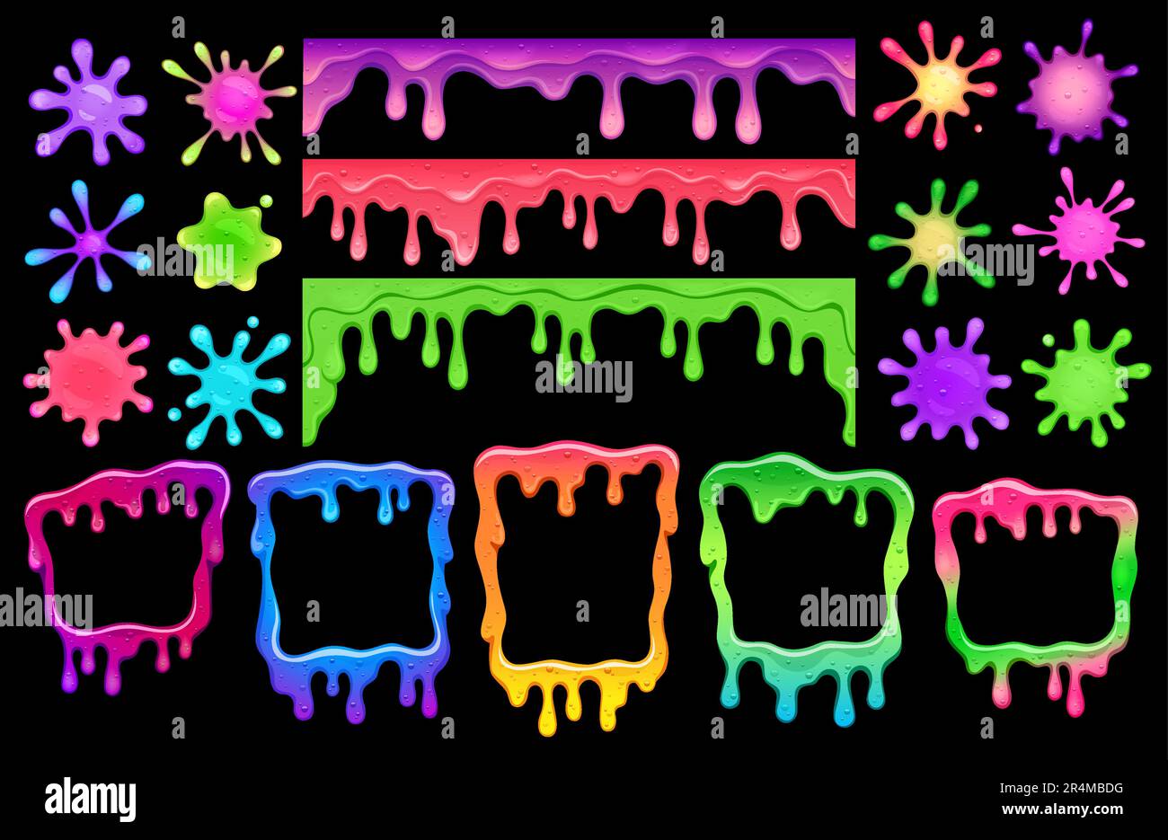 Rainbow vector borders hi-res stock photography and images - Alamy