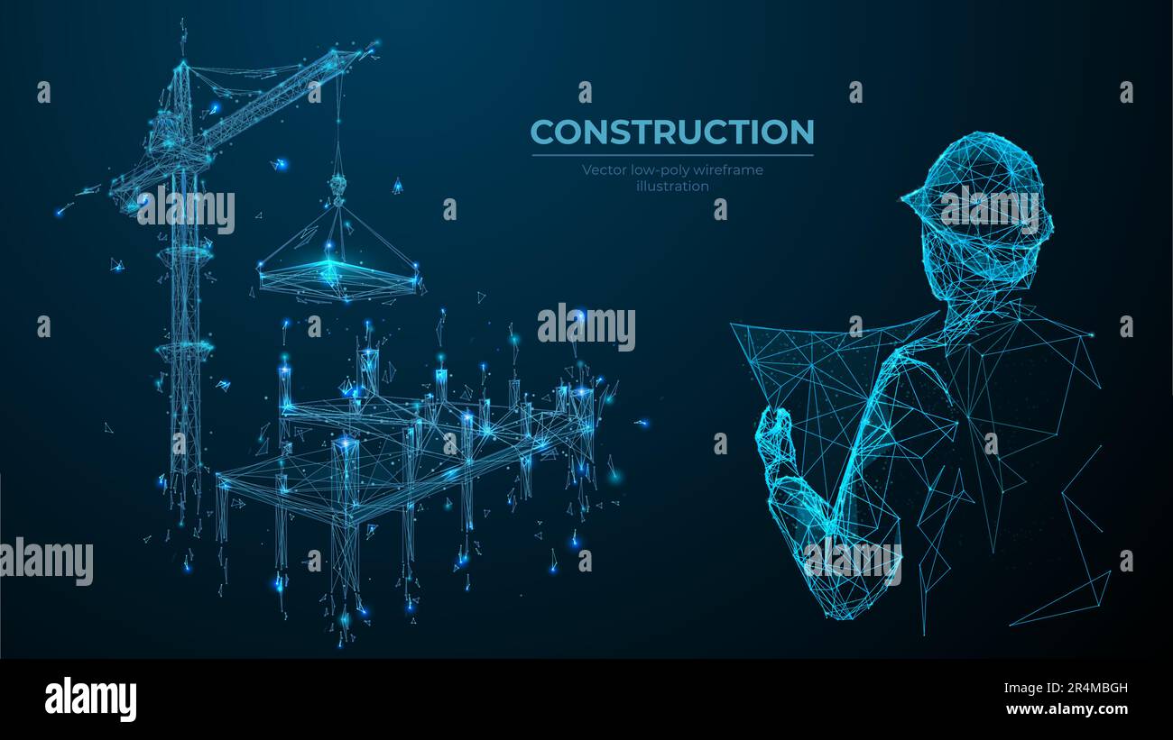 Architect Holding Blueprints. Crane Constructing House Stock Vector ... Architect Holding Blueprints. Crane Constructing House Stock Vector ...
