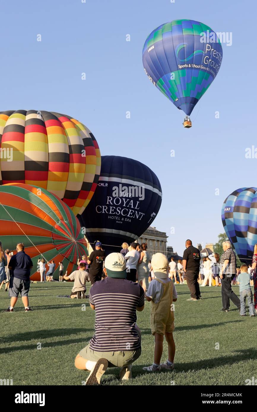 Hot air balloons at Bath balloon meet 2023 Stock Photo - Alamy