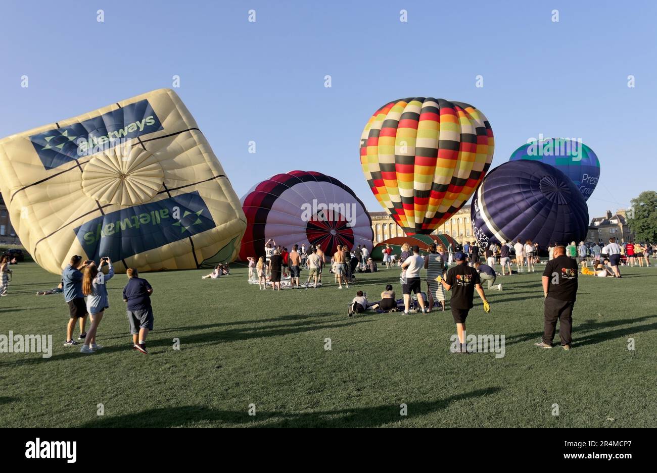 Hot air balloons at Bath balloon meet 2023 Stock Photo - Alamy
