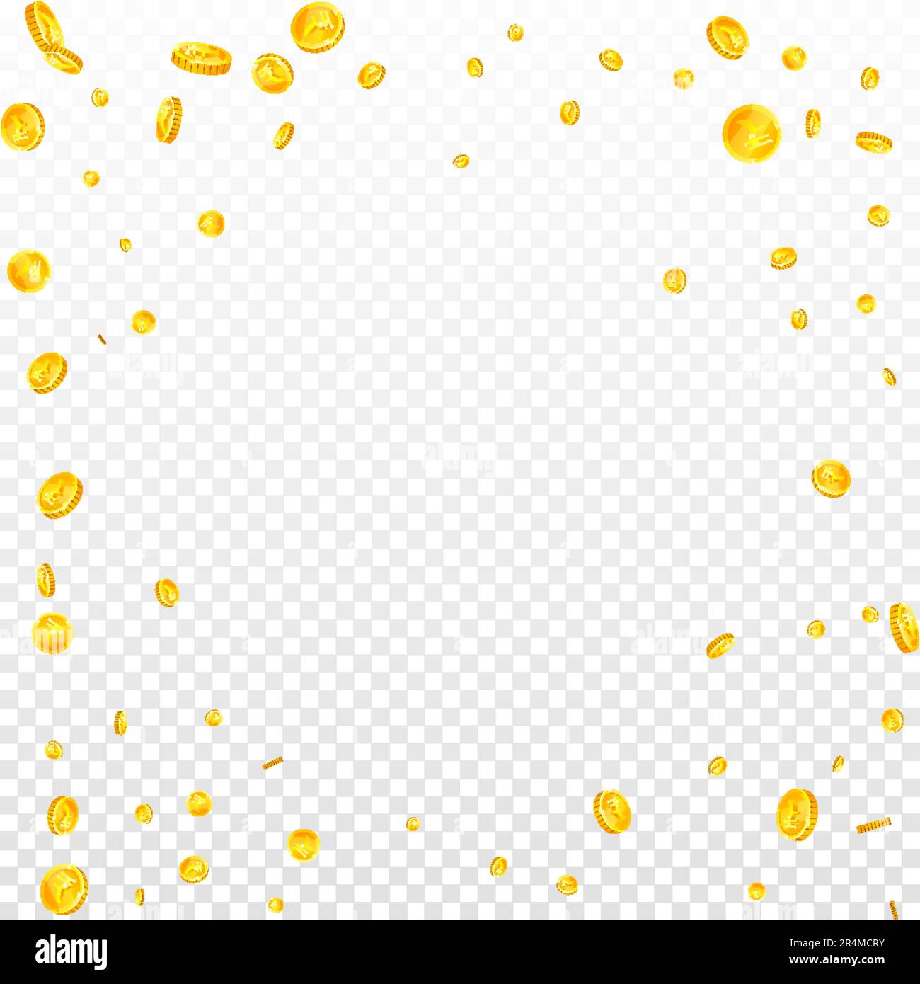 Indian rupee coins falling. Scattered gold INR coins. India money ...