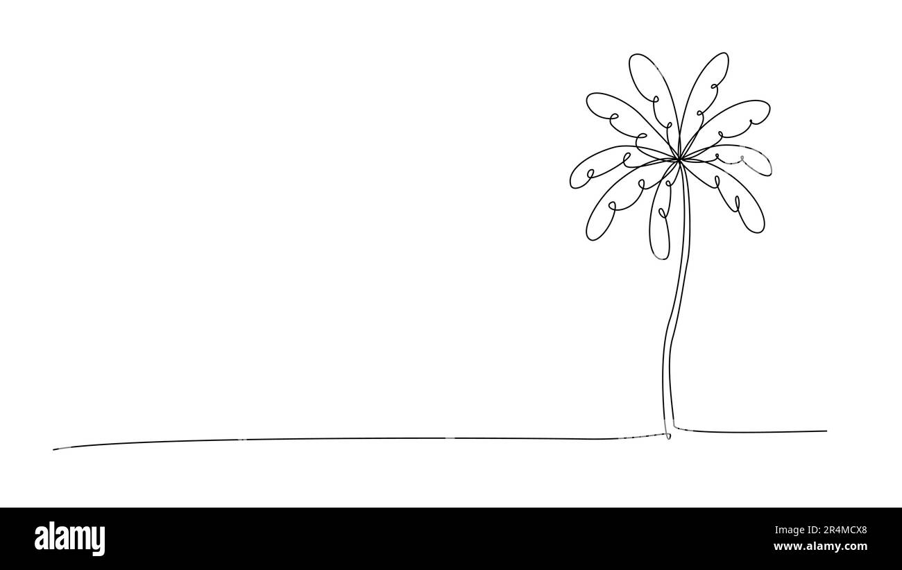 PALM TREE LINE ART. Vector palm. Graphic Design print poster, card ...