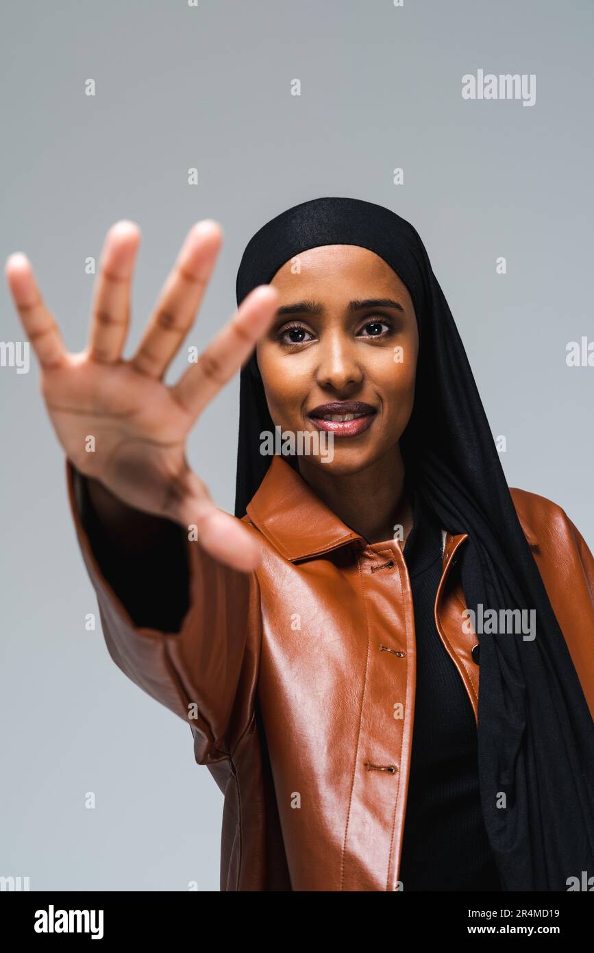 Beautiful arab middle-eastern woman with traditional abaya dress in ...