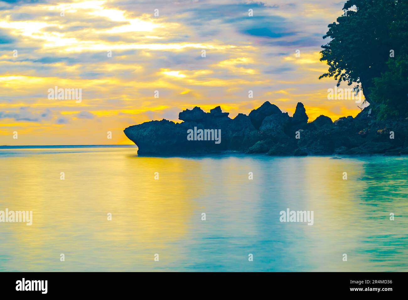 Beach Landscape with rock formation during sunrise on Sumurtiga beach ...