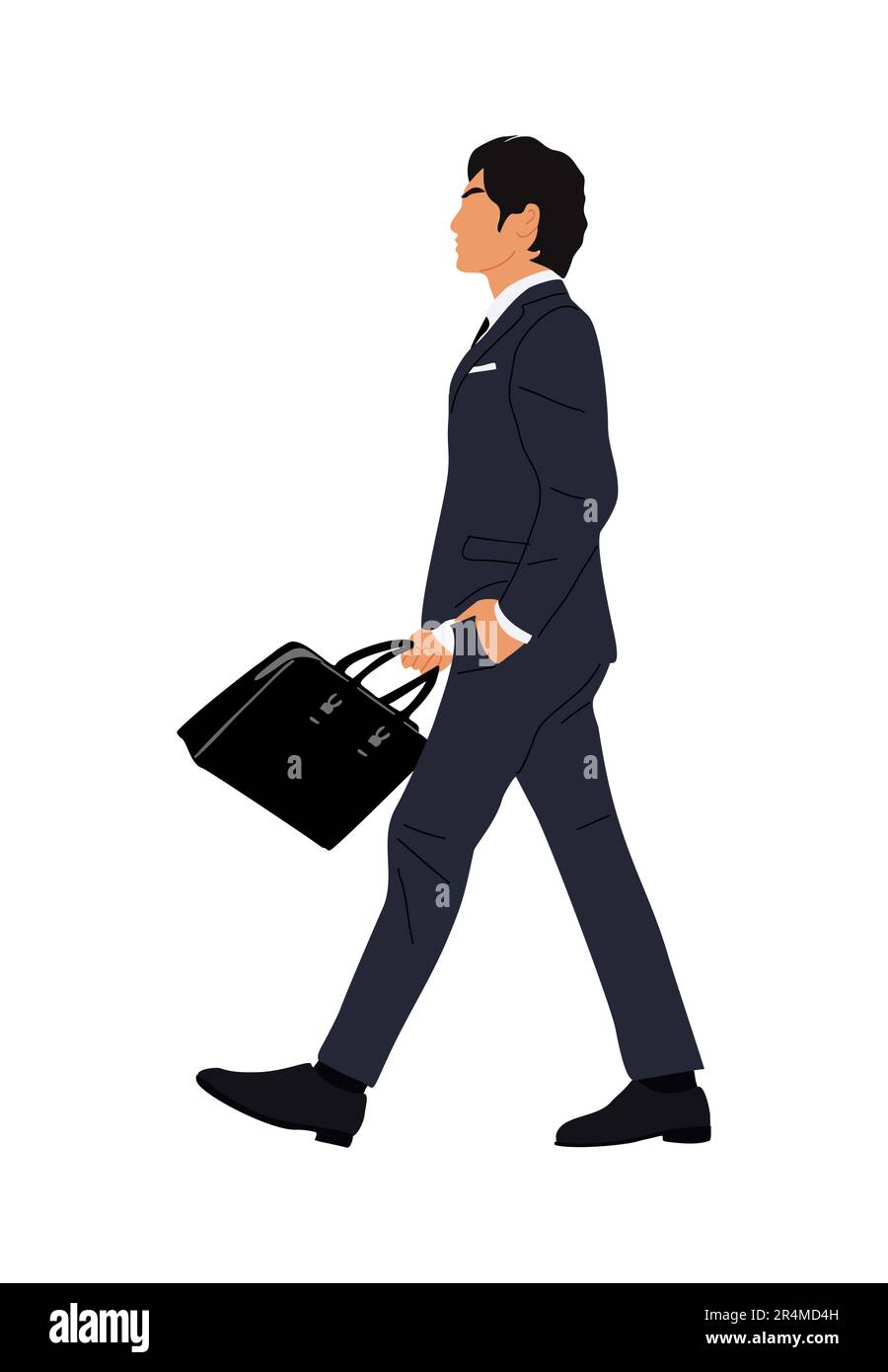 Handsome young business man walking side view Stock Vector Image & Art ...