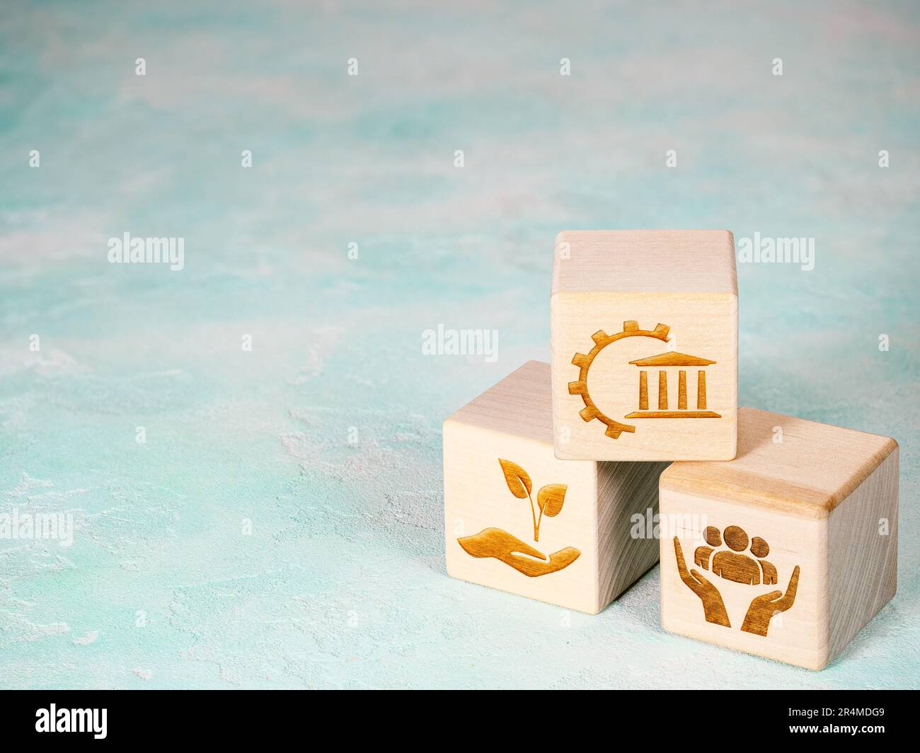 ESG symbols as a concept of environmental conservation and high quality ...