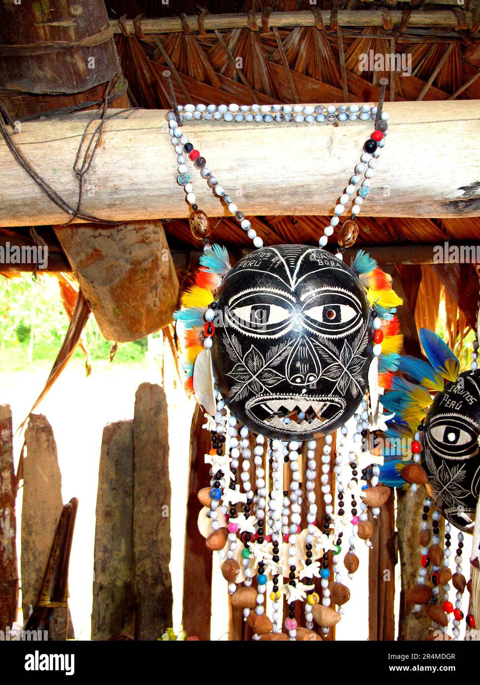 Arts in Indian village on Amazon river, Peru Stock Photo - Alamy