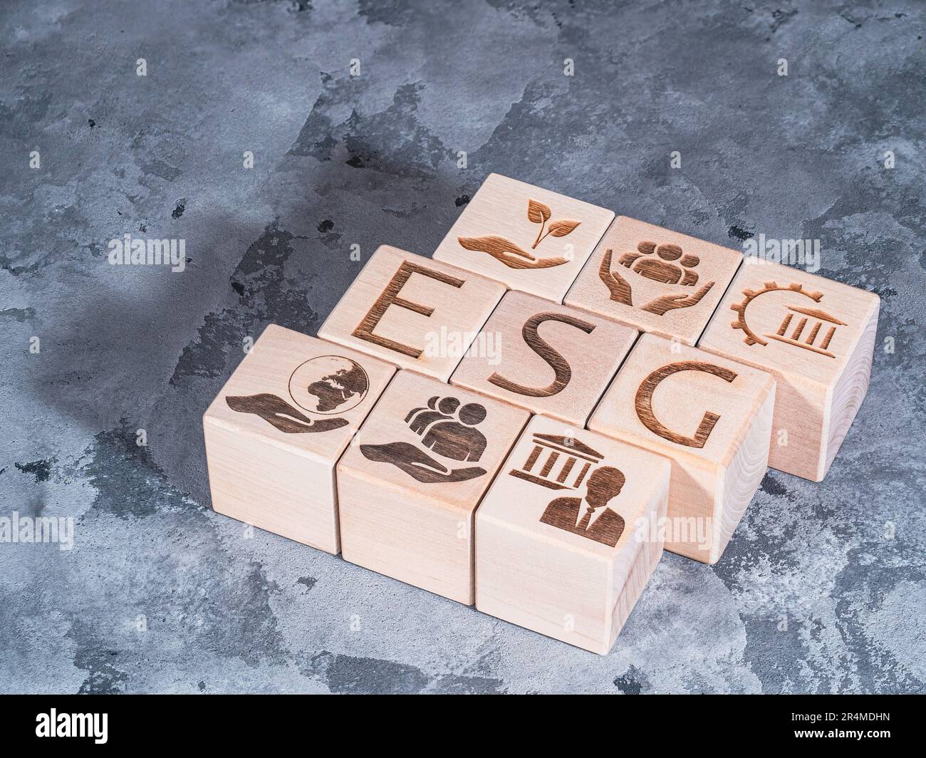 ESG symbols as a concept of corporate business management principles ...