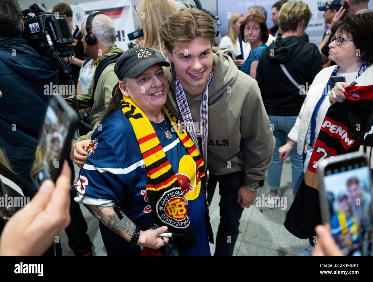 Munich, Germany. 29th May, 2023. John-Jason Peterka of the German ...
