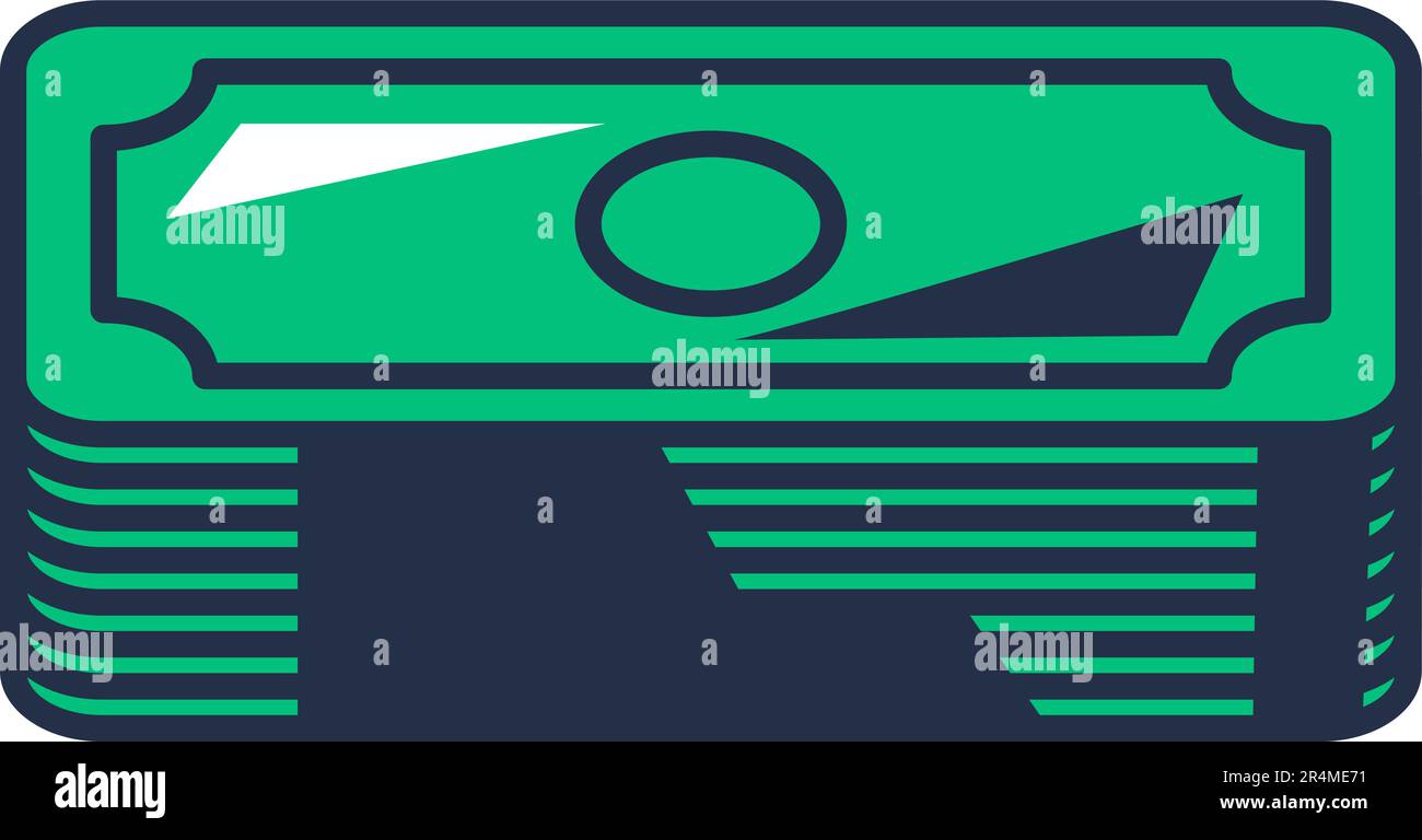 Freshly printed american dollar paper green banknotes stacked neatly ...