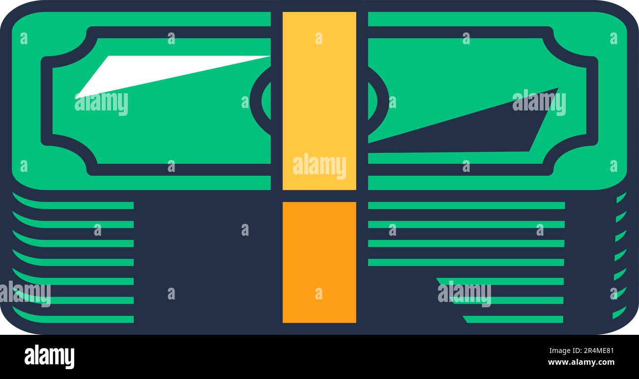 American dollar paper green banknote stack. Cash, turnover finance ...