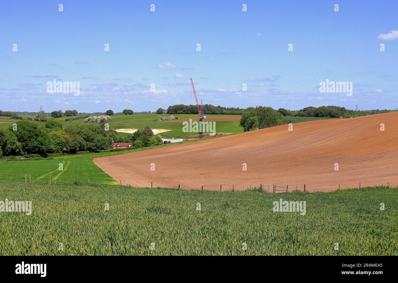 HS2 Construction of tunnel in the Chiltern Hills in the Misbourne ...