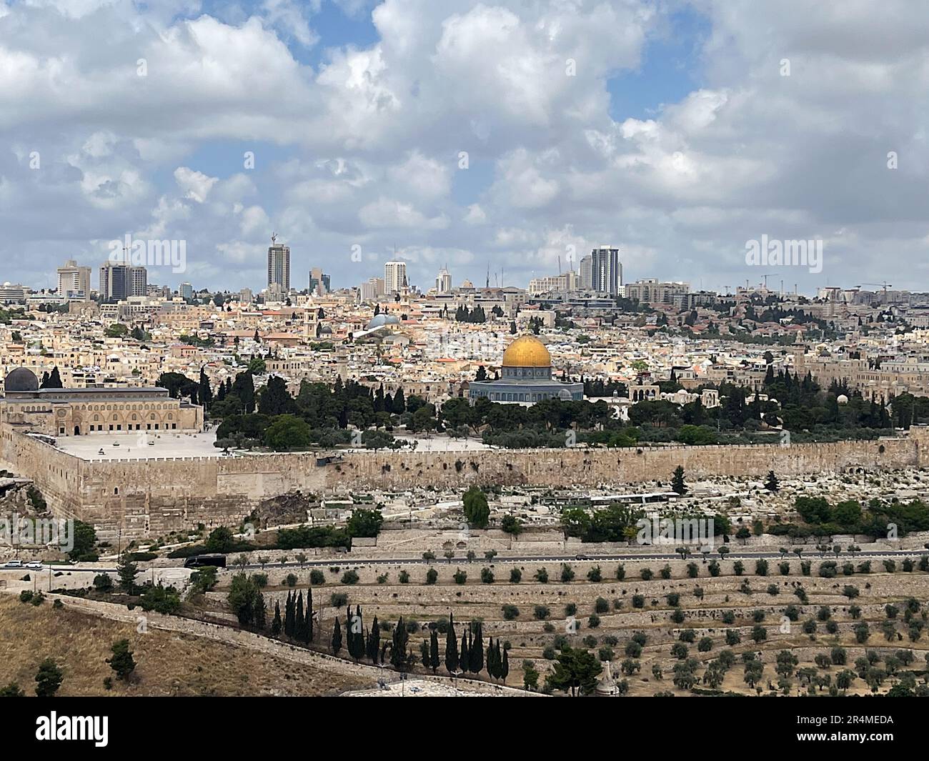 skyline of Jerusalem with al Aqsa mosque, Israel Stock Photo - Alamy