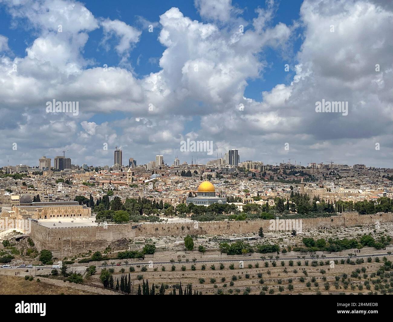 skyline of Jerusalem with al Aqsa mosque, Israel Stock Photo - Alamy