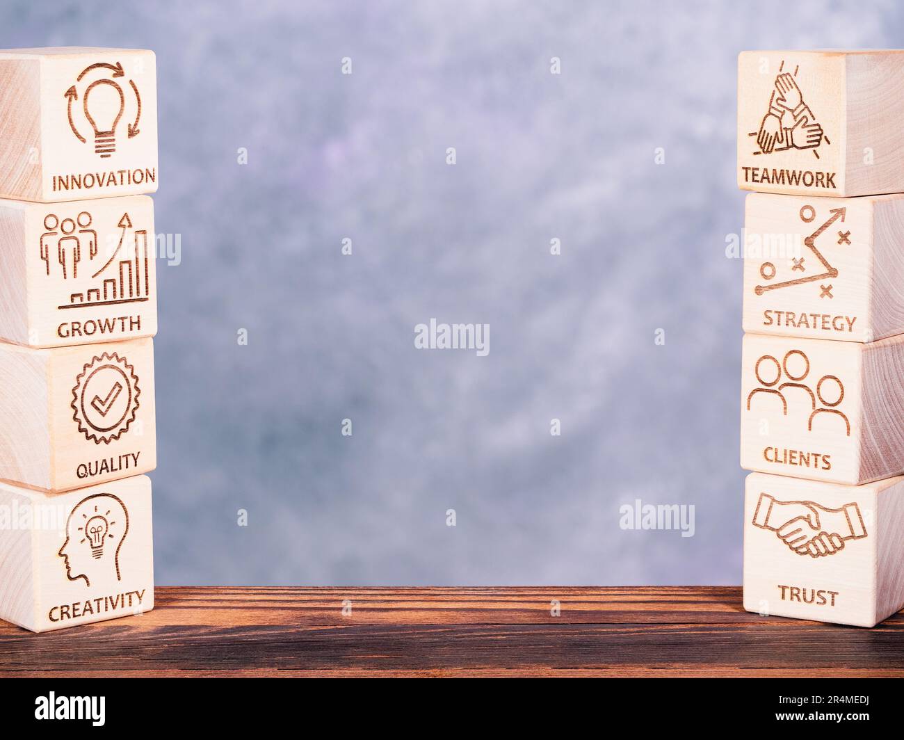 Symbols of core values as a corporate governance strategy Stock Photo ...