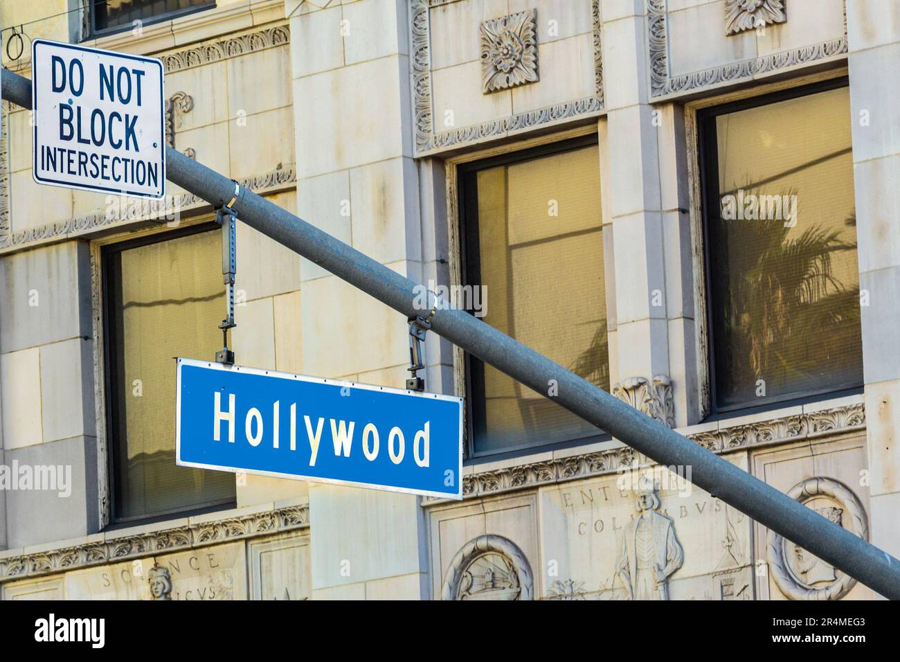 street sign Hollywood Boulevard in Hollywood Stock Photo - Alamy