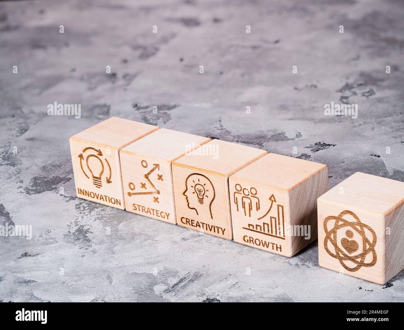 Symbols of core values as a strategy for successful business Stock ...