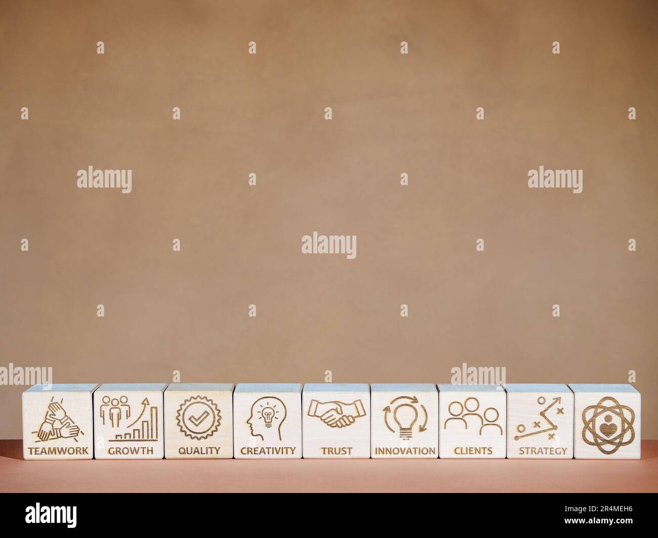 Symbols of core values as a strategy for successful business Stock ...