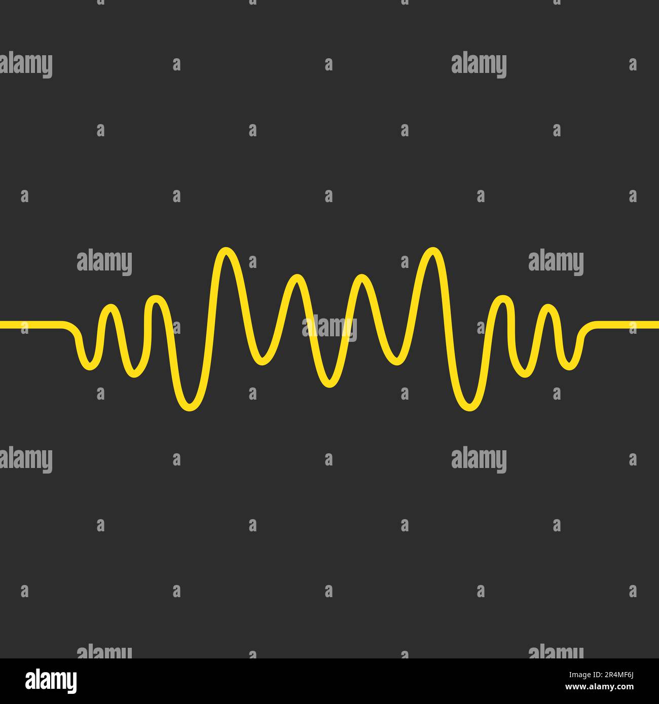 sound wave,pulse line and sound effect ilustration in black screen ...