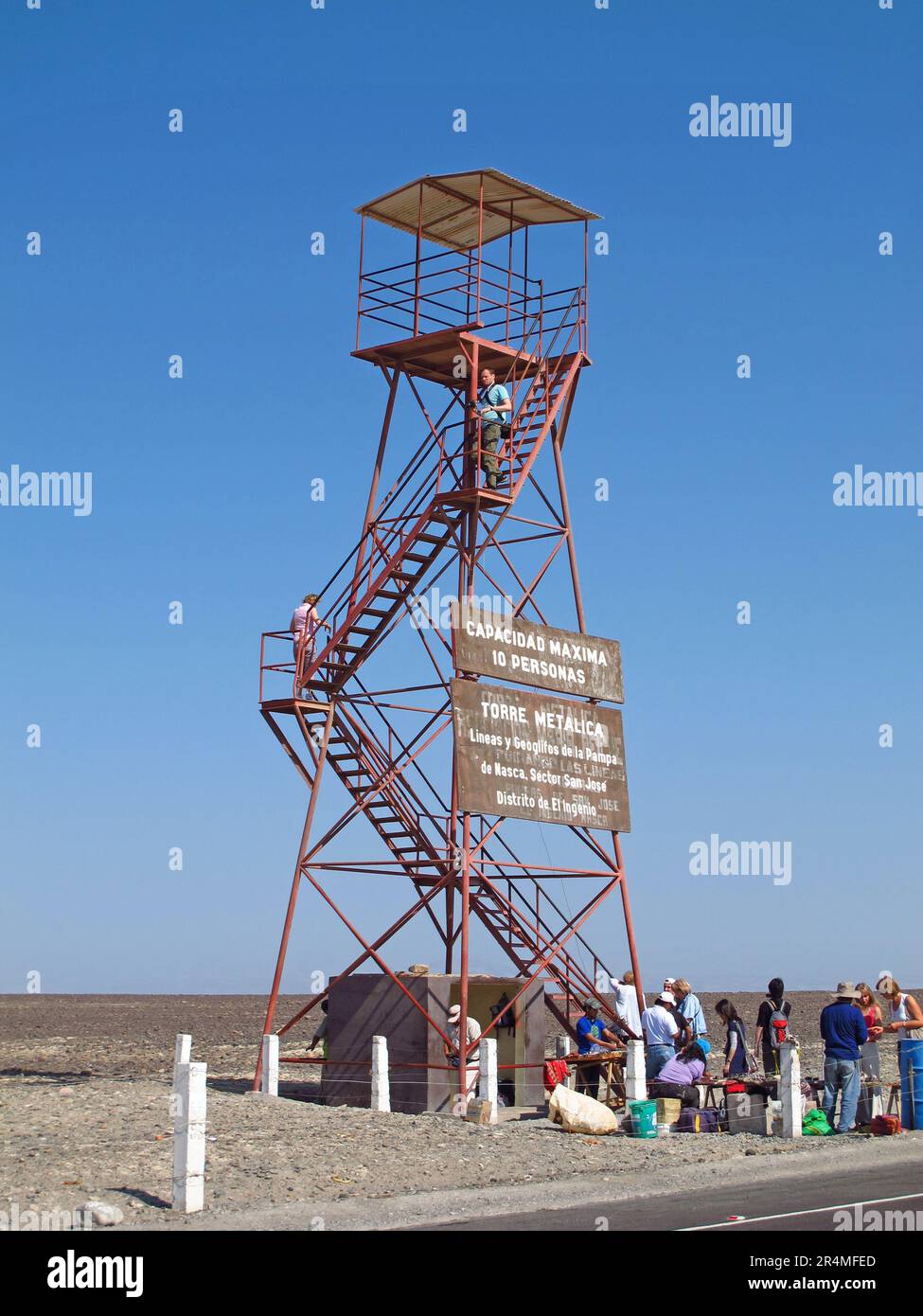 The tower in Nazca desert, Peru, South America Stock Photo - Alamy