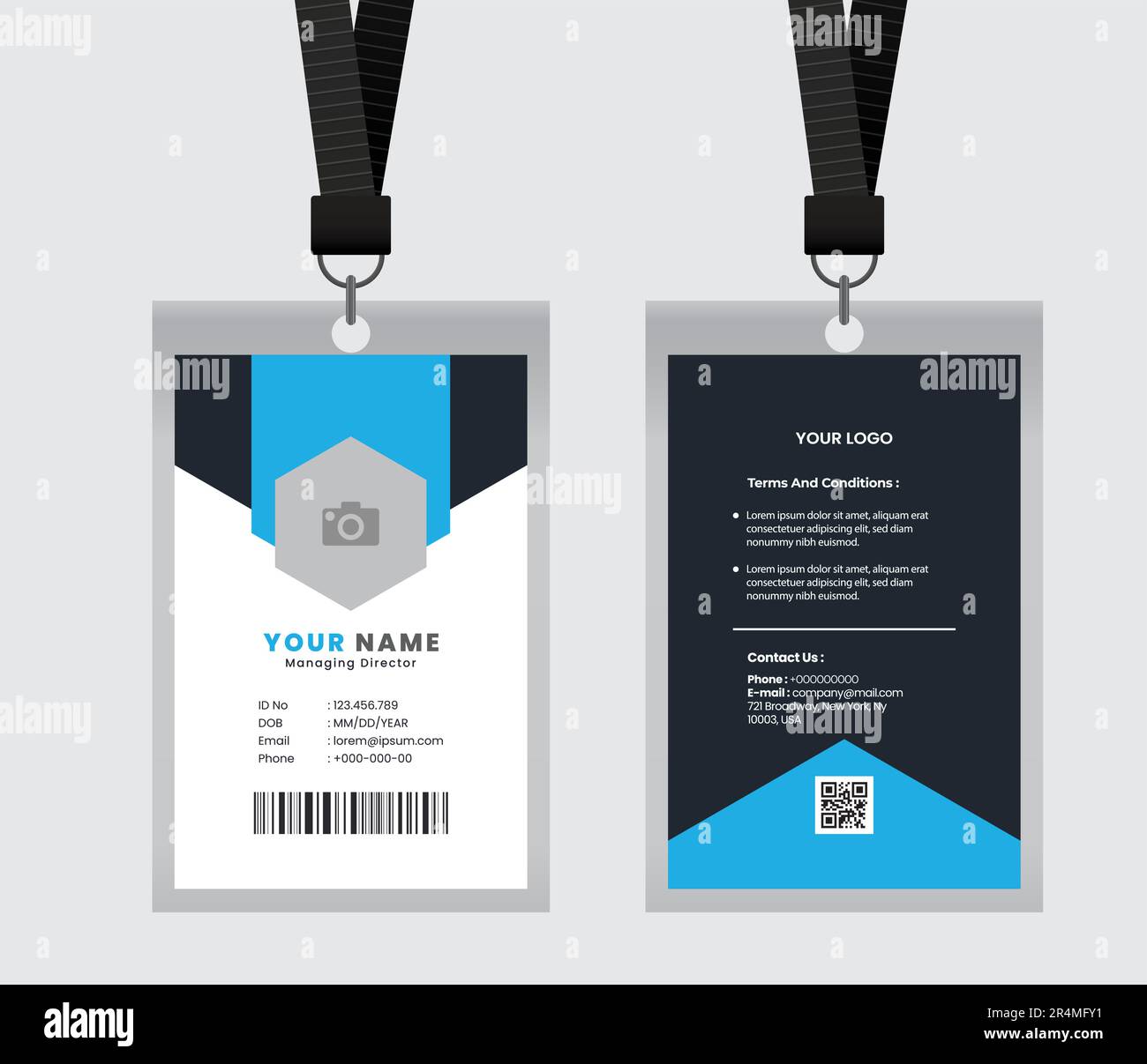ID Card Template | Office Id card | Employee Id card for your company ...