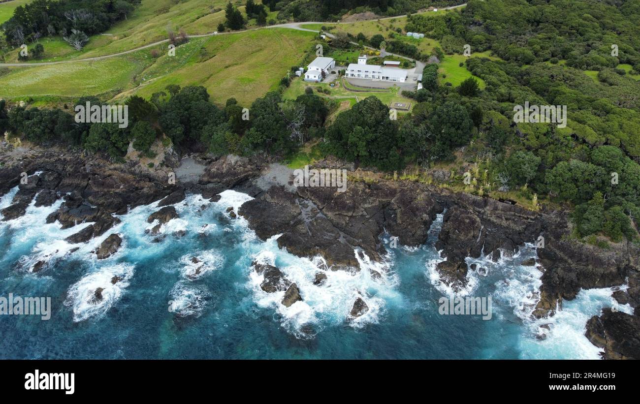 Shore line at Lottin Point, New Zealand Stock Photo - Alamy