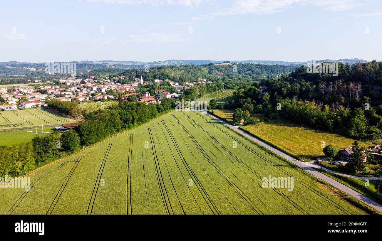Agricultural fields, Isere valley, Drome, France Stock Photo - Alamy