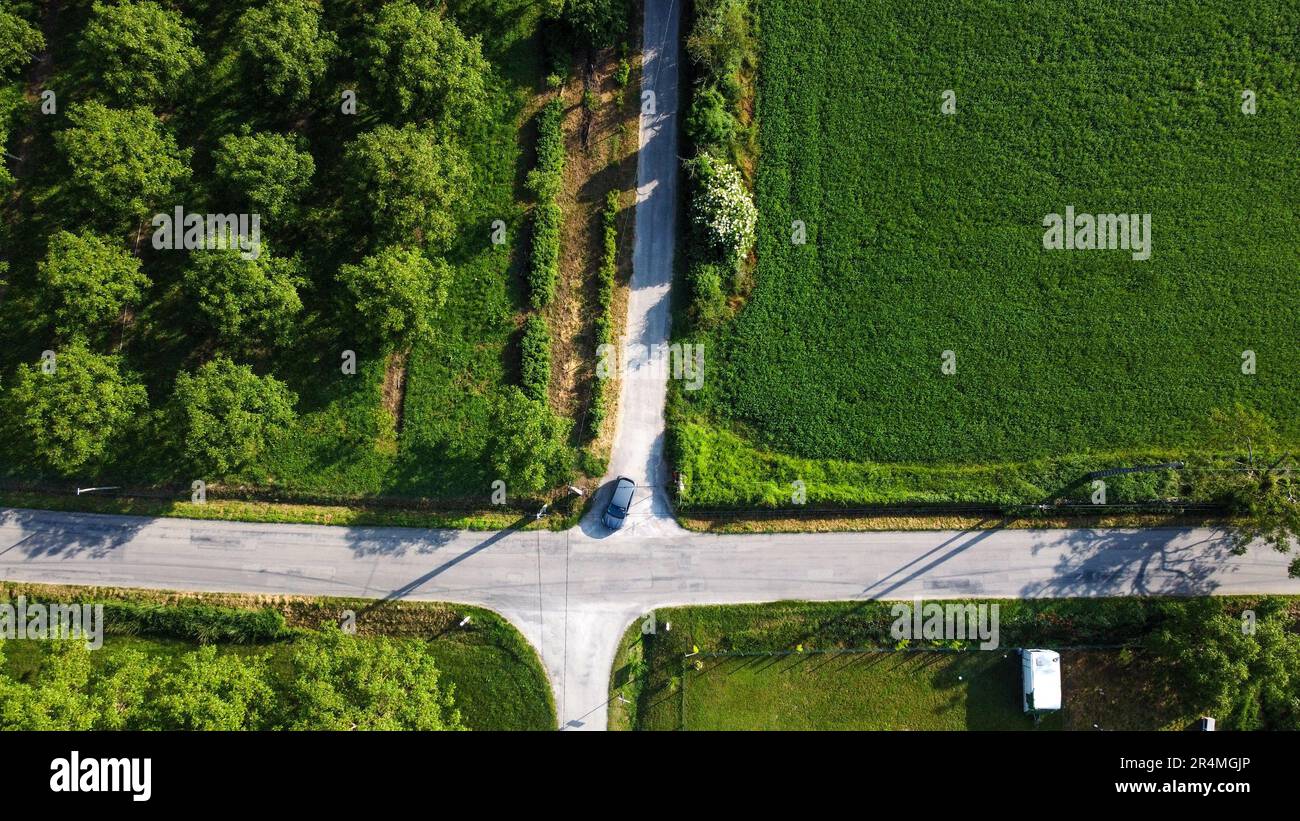 Crossroad, Drôme, France Stock Photo - Alamy
