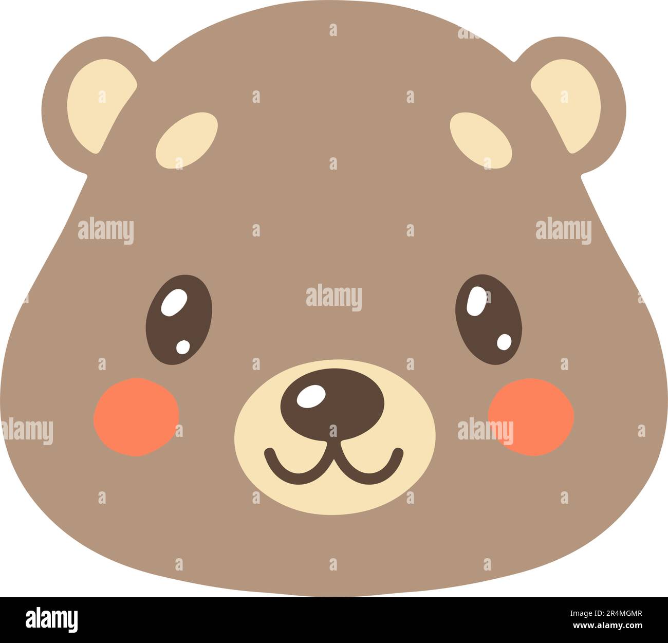 Cute bear cartoon icon isolated on white background vector illustration ...