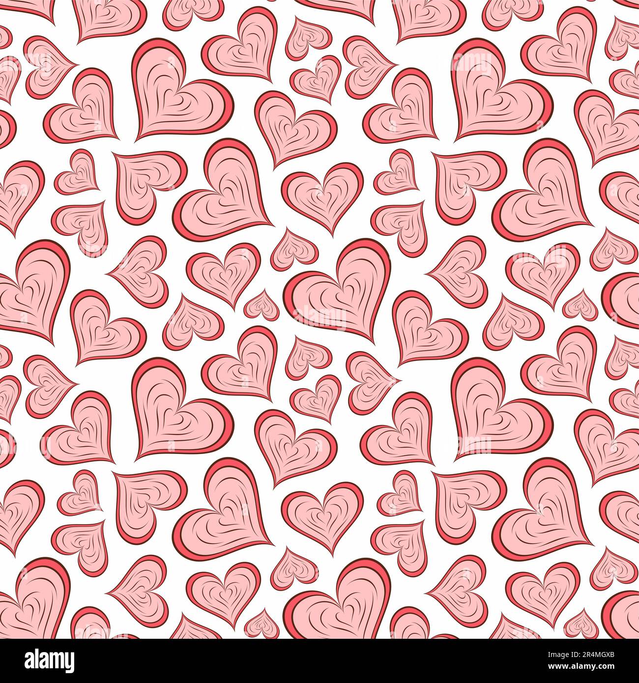 Decorative seamless pattern with hearts Stock Vector Image & Art - Alamy