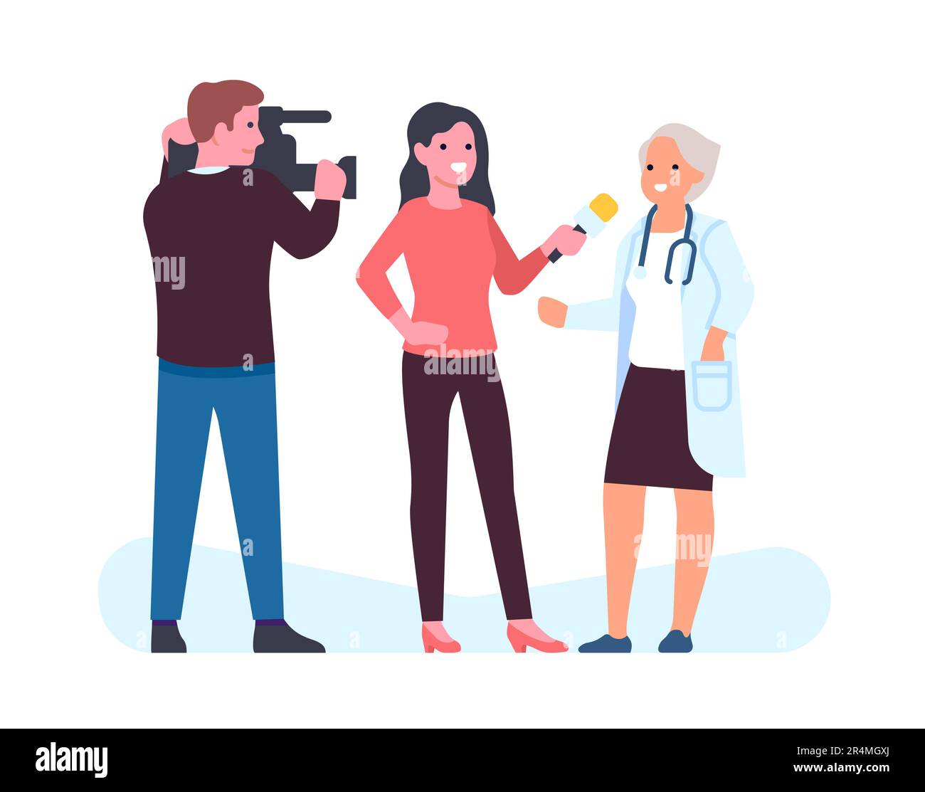 Doctor and journalist hi-res stock photography and images - Alamy