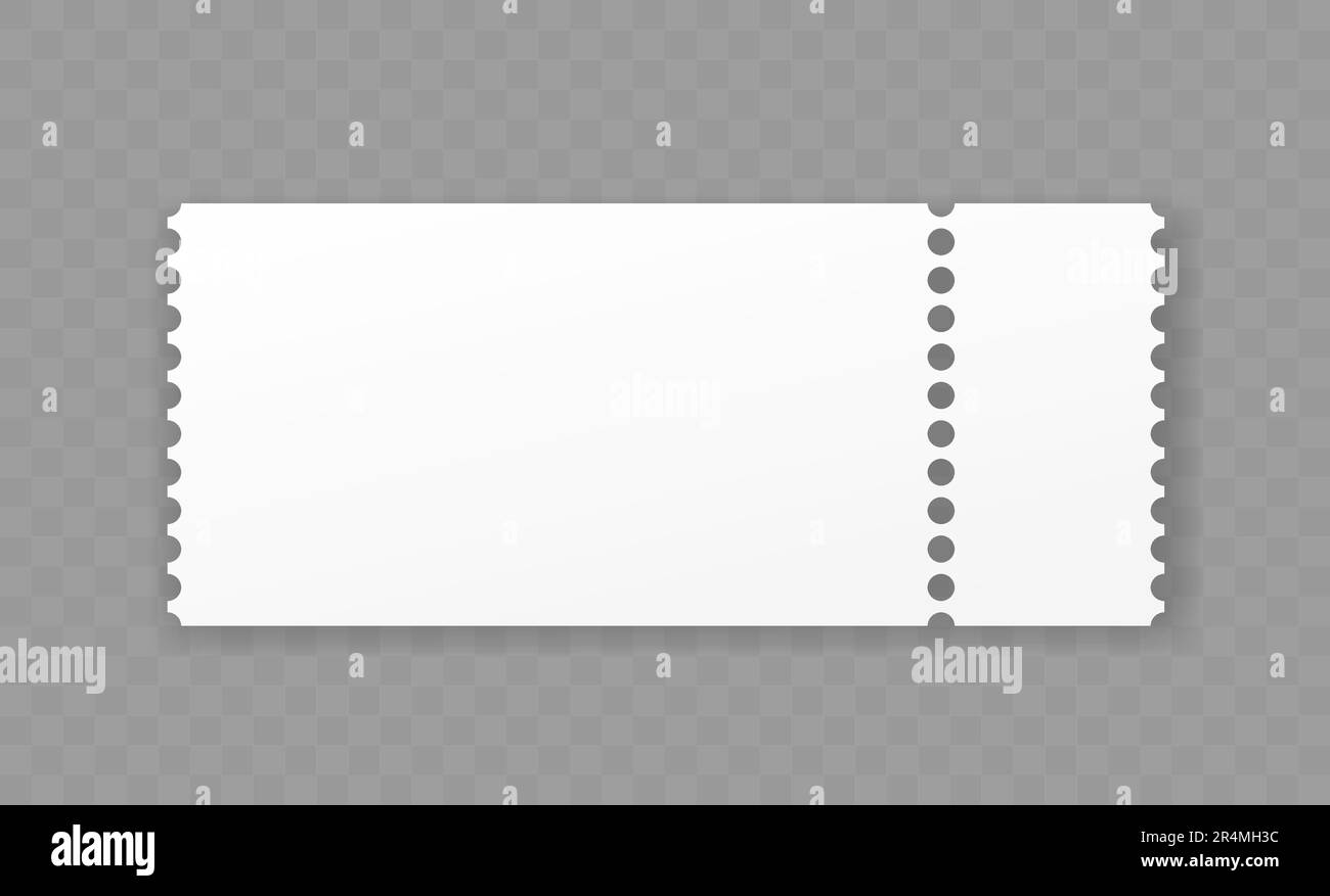 paper coupon on transparent background, promo voucher. Vector Stock ...