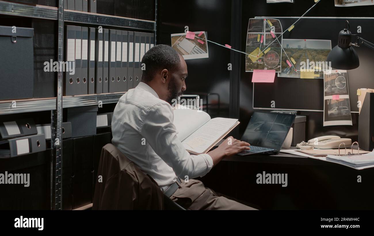 Private detective conducted investigation to solve crime Stock Photo ...