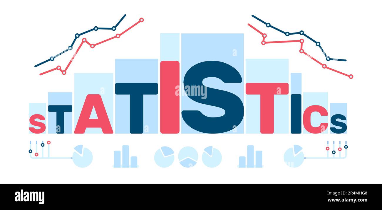 Statistics, letters in form of big chart data. Business, economic and ...