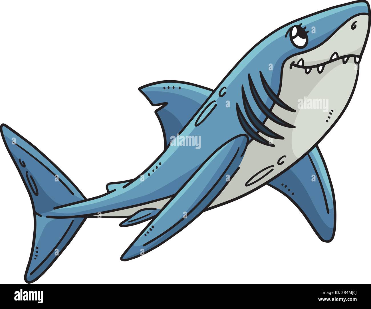 Cartoon Great White Shark