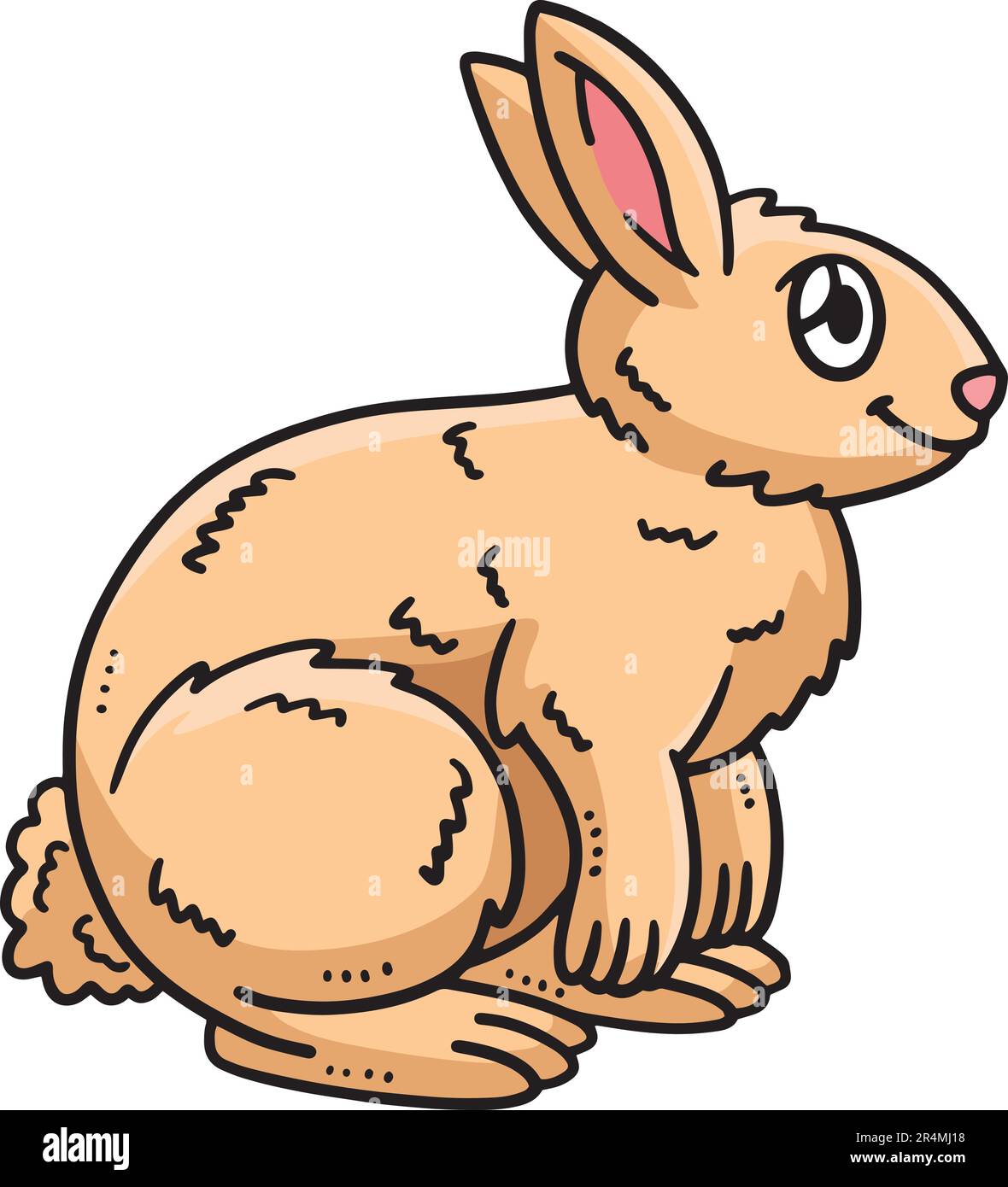 Baby Rabbit Cartoon Colored Clipart Illustration Stock Vector Image ...