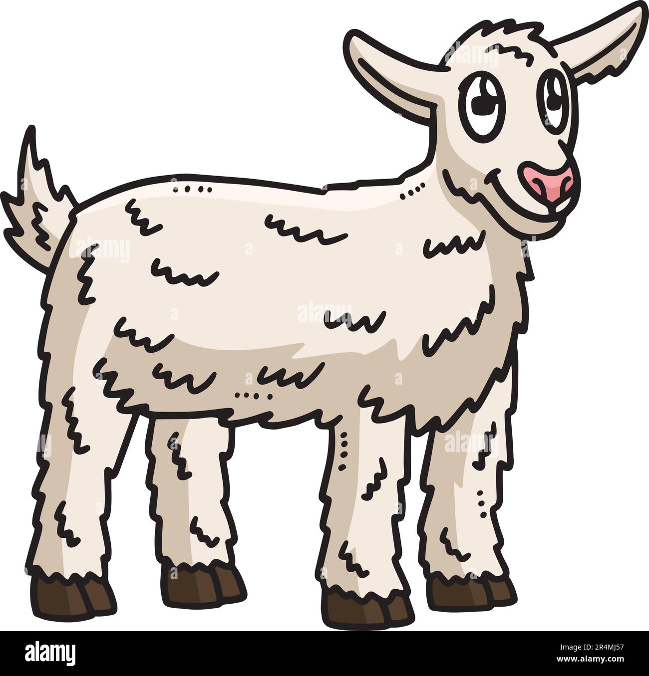 Mother Goat Cartoon Colored Clipart Illustration Stock Vector Image ...