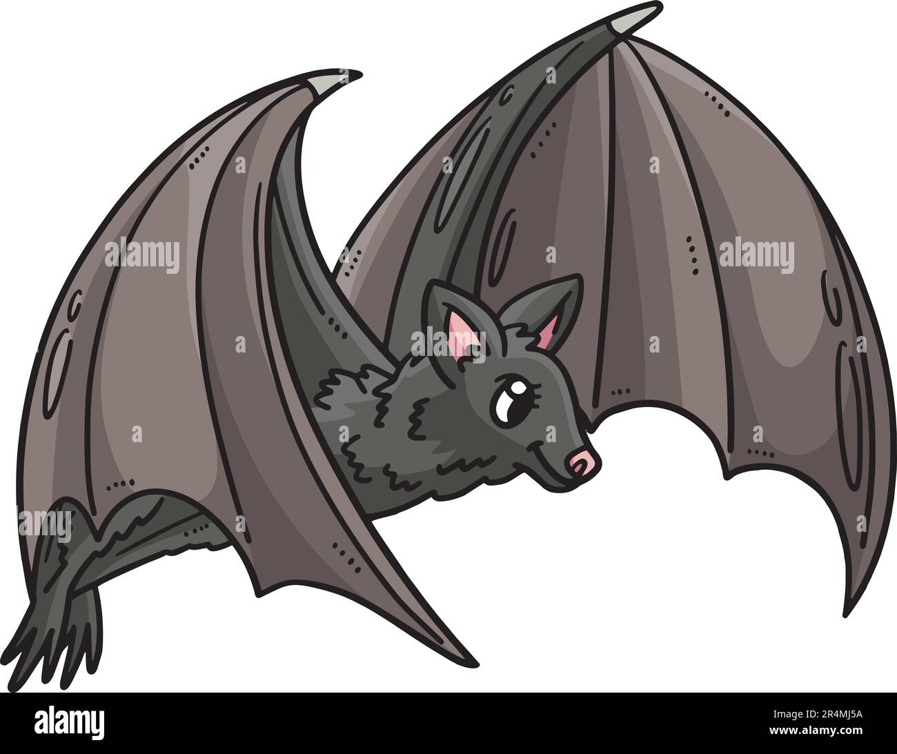 Baby Bat Cartoon Colored Clipart Illustration Stock Vector Image & Art ...