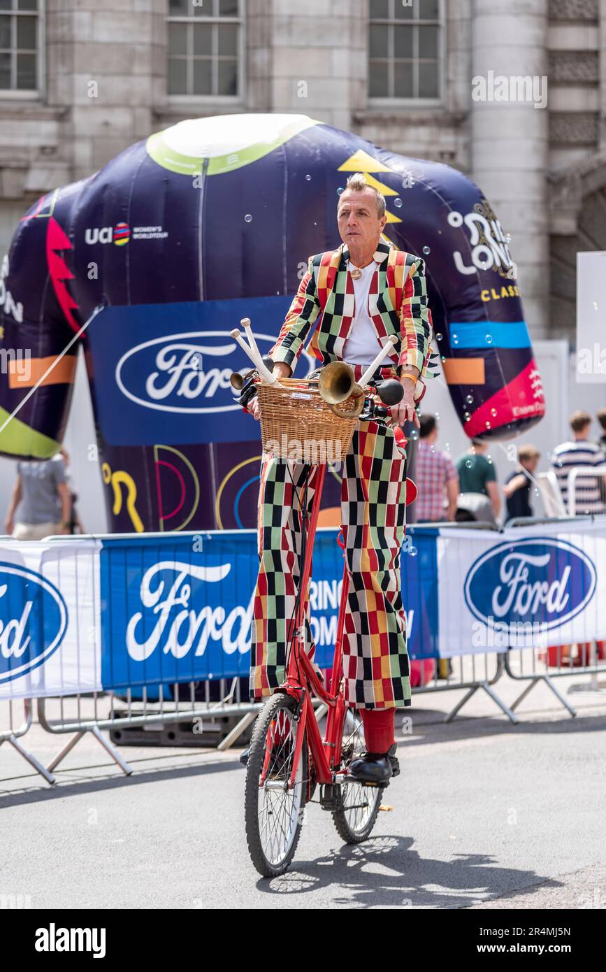 Comedy rider at the 2023 Ford RideLondon FreeCycle cycling event in ...