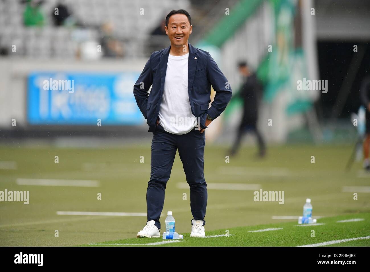 Tokyo, Japan. 13th May, 2023. FC Machida Zelvia head coach Go Kuroda during the 2023 J2 League ...