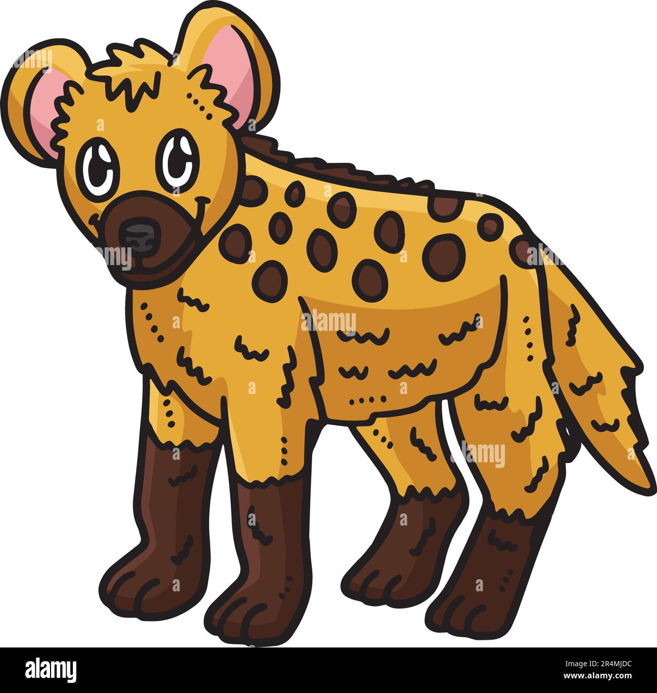 Baby Hyena Cartoon Colored Clipart Illustration Stock Vector Image ...