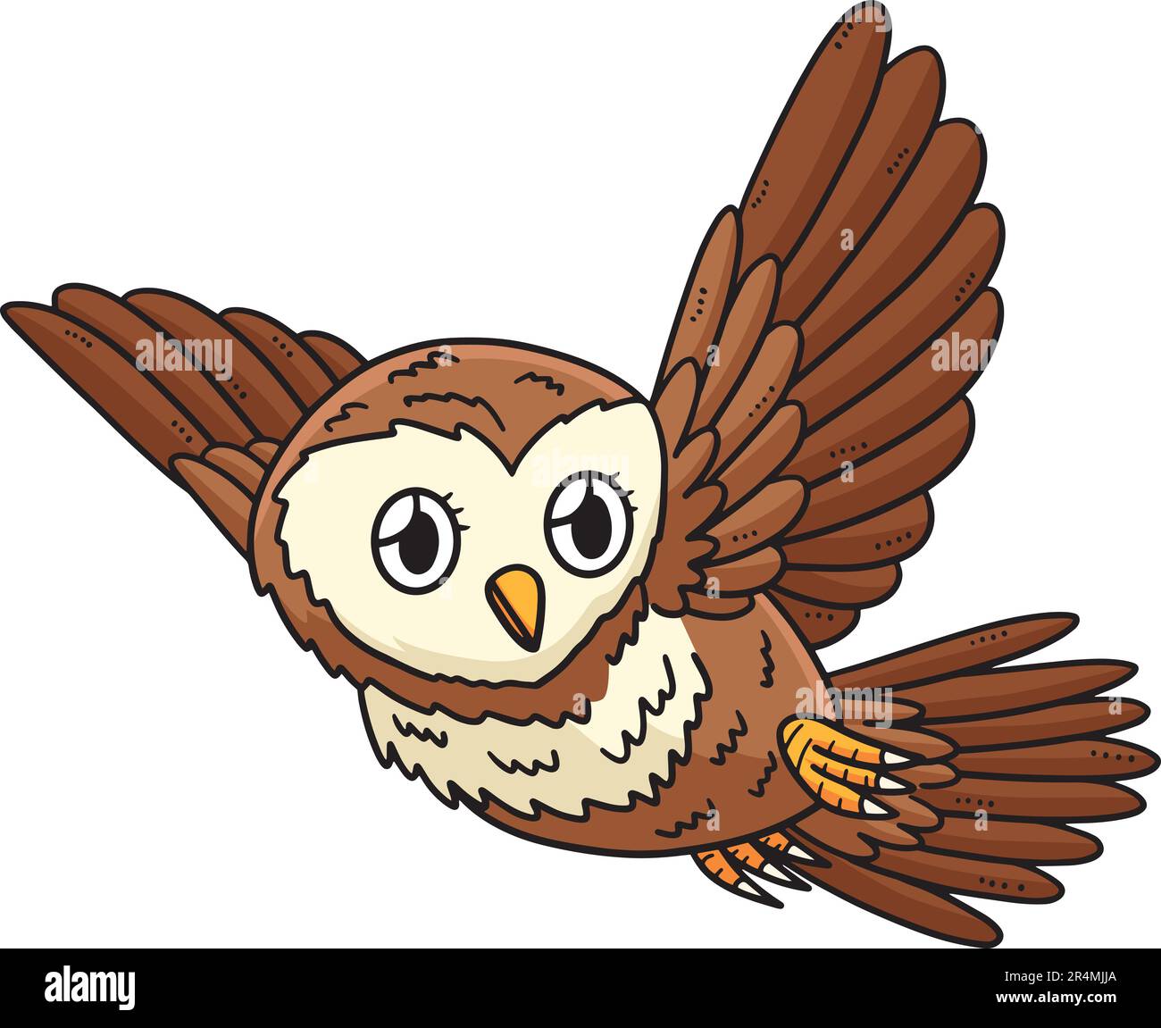 Baby Owl Cartoon Colored Clipart Illustration Stock Vector Image & Art - Alamy
