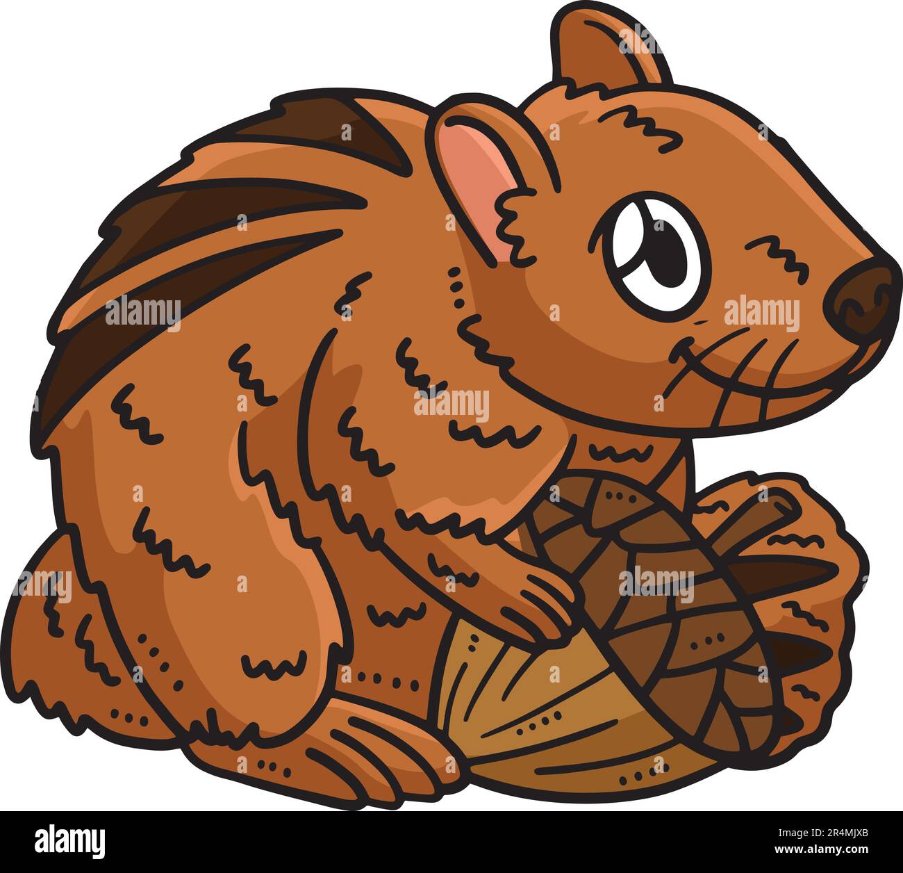 Baby Chipmunk Cartoon Colored Clipart Illustration Stock Vector Image ...