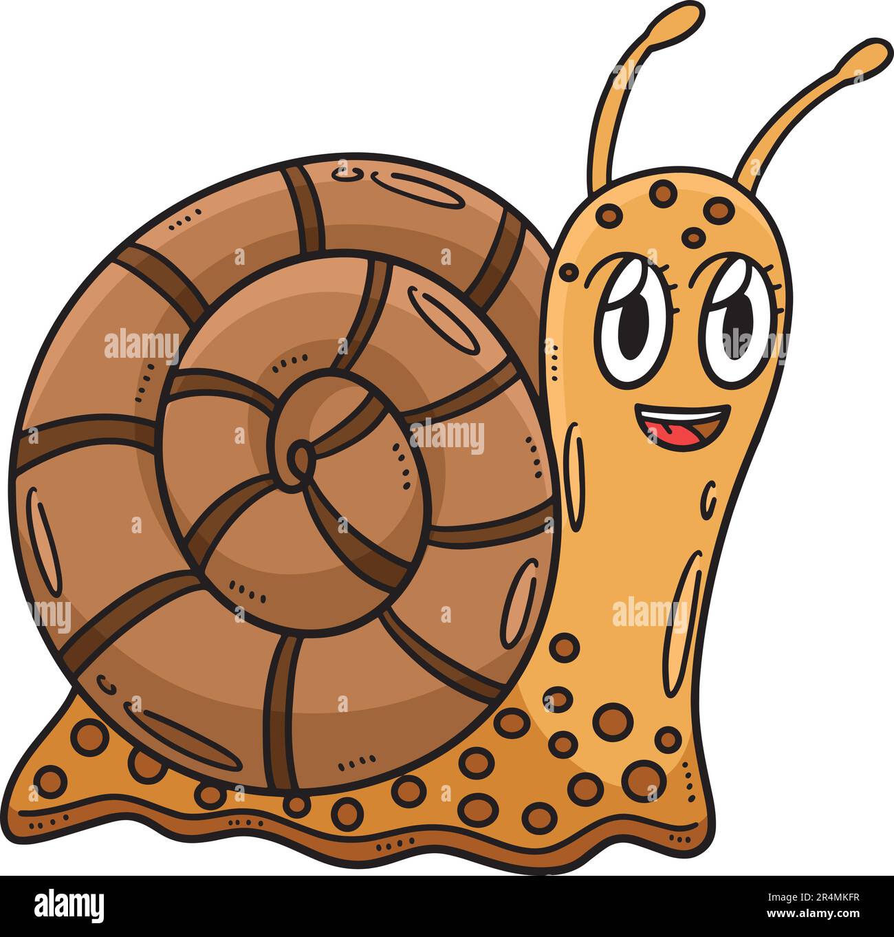 Mother Snail and Baby Snail Cartoon Clipart Stock Vector Image & Art ...